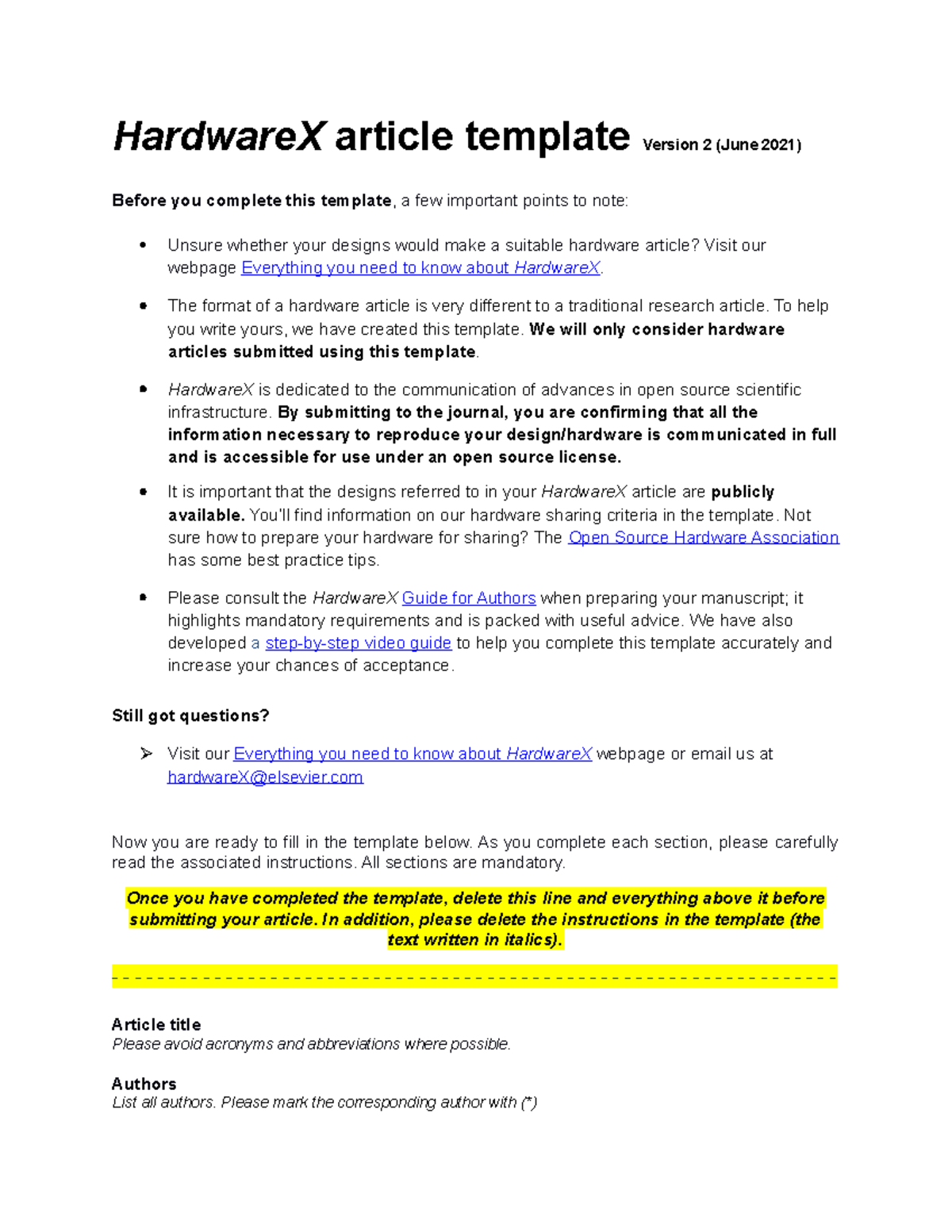Hardware X Template 20210707 - HardwareX article template Version 2 ...