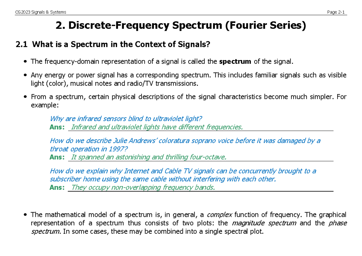 L2 Discrete-Frequency Spectrum_Fourier Series - ####### 2. Discrete ...