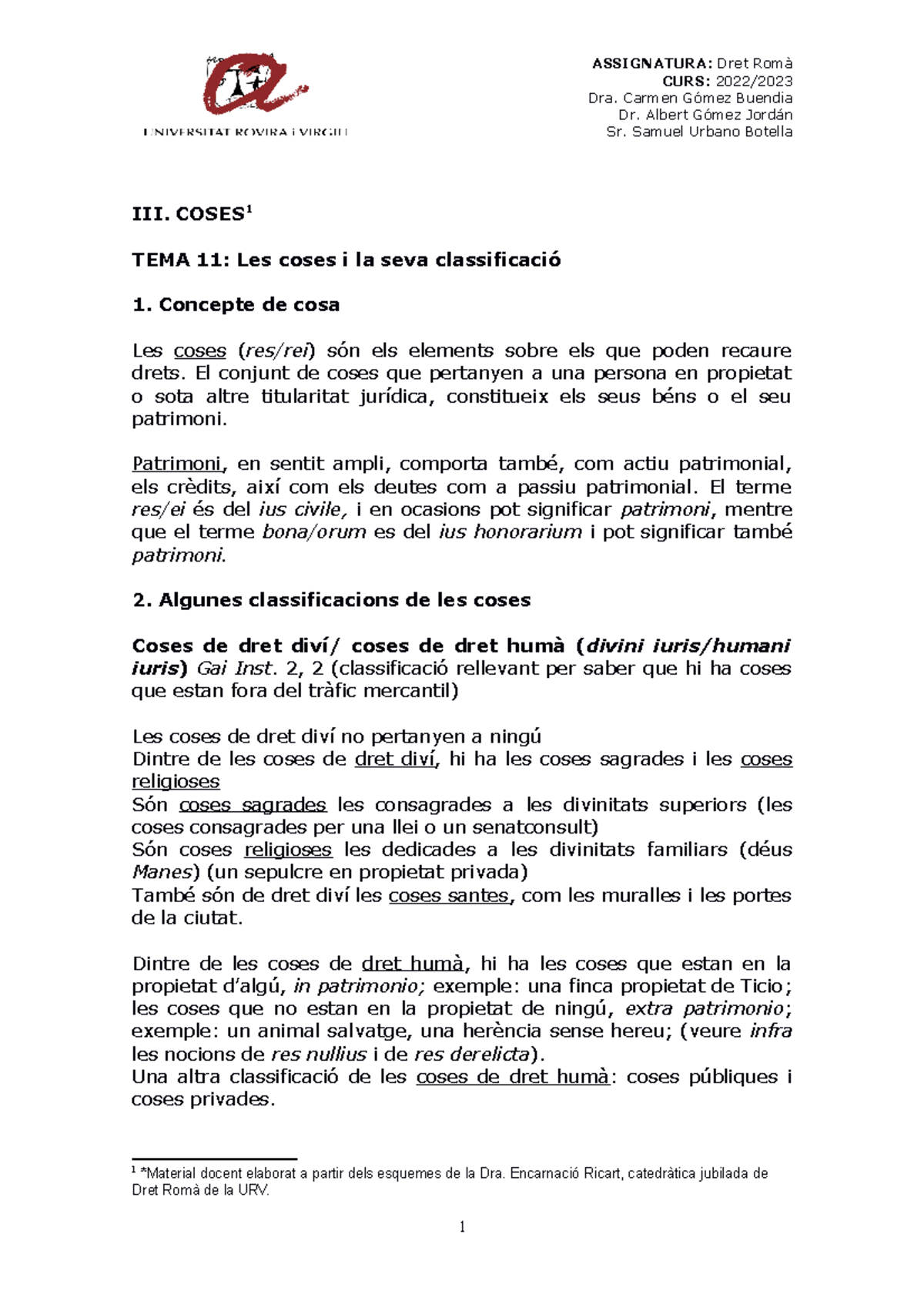 TEMA 11. Esquema classificació de les coses c3d8a0099636 a26617 ...