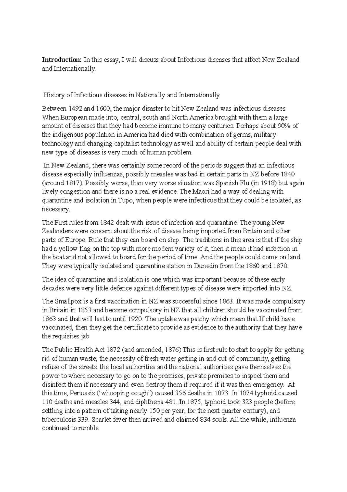 Covid 19 - Introduction: In this essay, I will discuss about Infectious ...