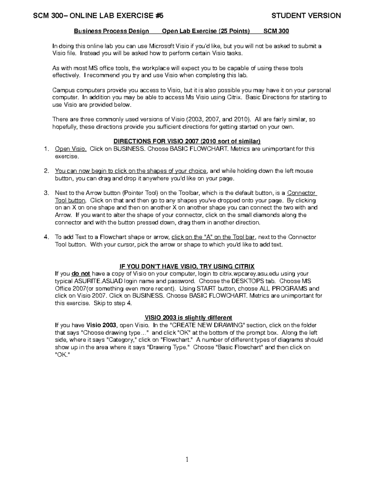 LAB 6 SCM 300 DAVILAA/MATHIAS - SCM 300– ONLINE LAB EXERCISE #5 STUDENT ...