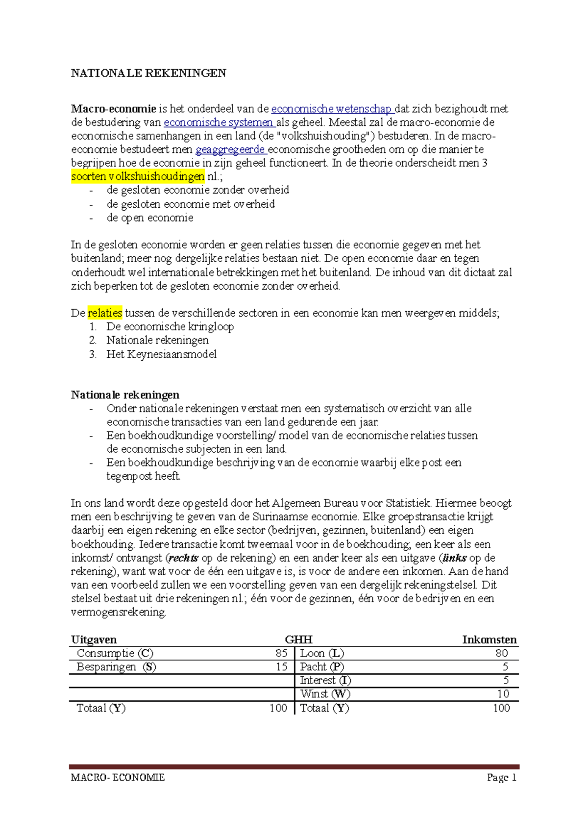 Nationale rekeningen.docx formules + theorie - NATIONALE REKENINGEN ...