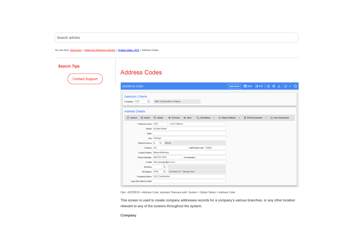 Address Codes - tes - Search Tips Address Codes Pgm: ADDRESS –Address ...
