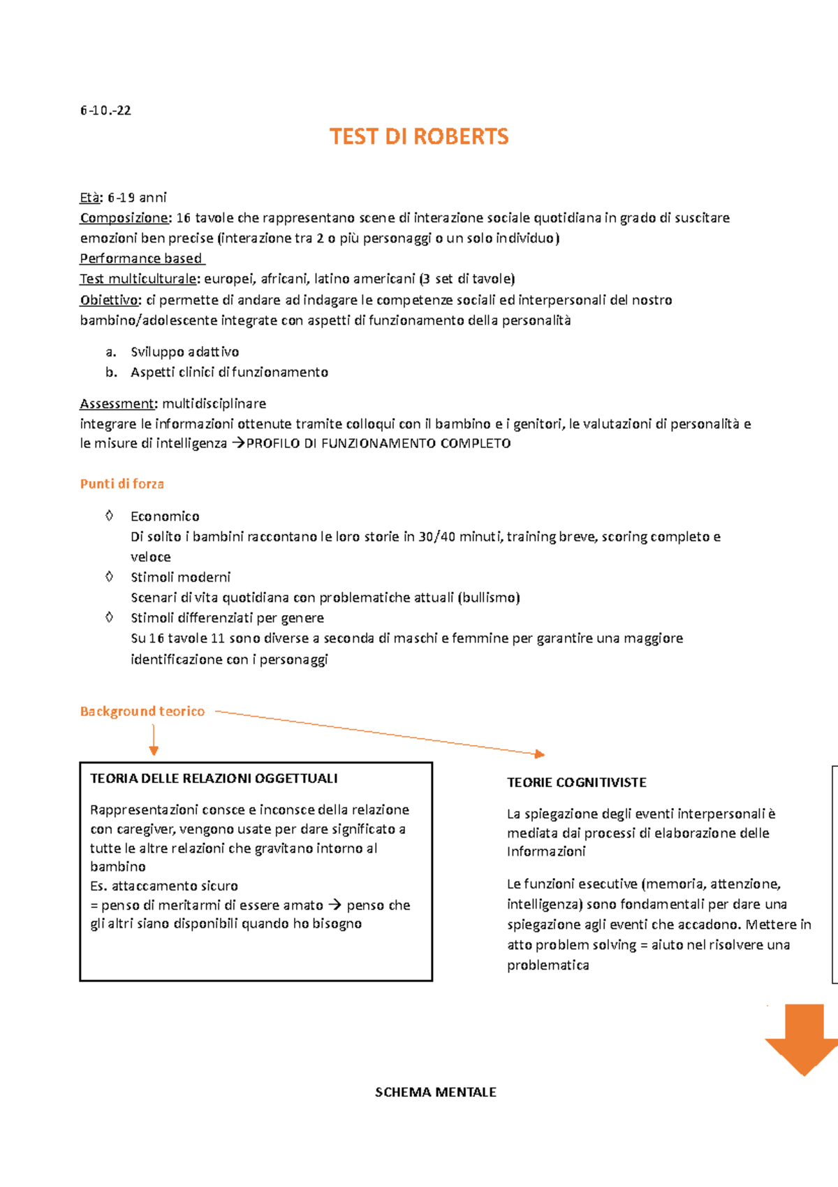 1. TEST DI Roberts - Bulgarelli - 6-10.- TEST DI ROBERTS Età: 6-19 anni ...