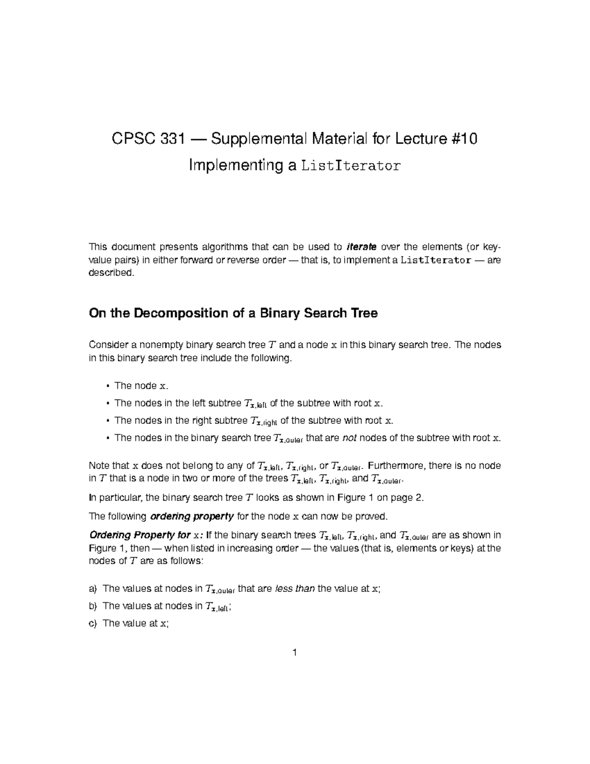 Supplemental Material For Lecture 10 Implementing A Listiterator