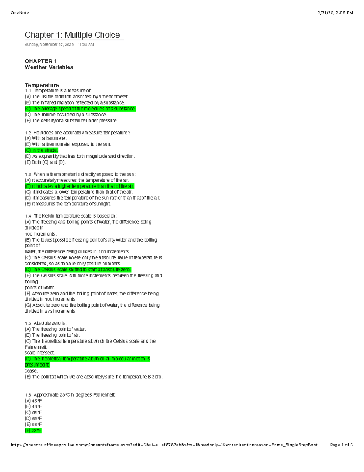 Chapter 1 Practice - - Studocu