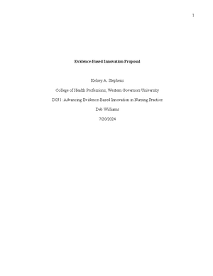 D027 E-Portfolio - WGU- November 2024 - MSN Core Word E-Portfolio ...