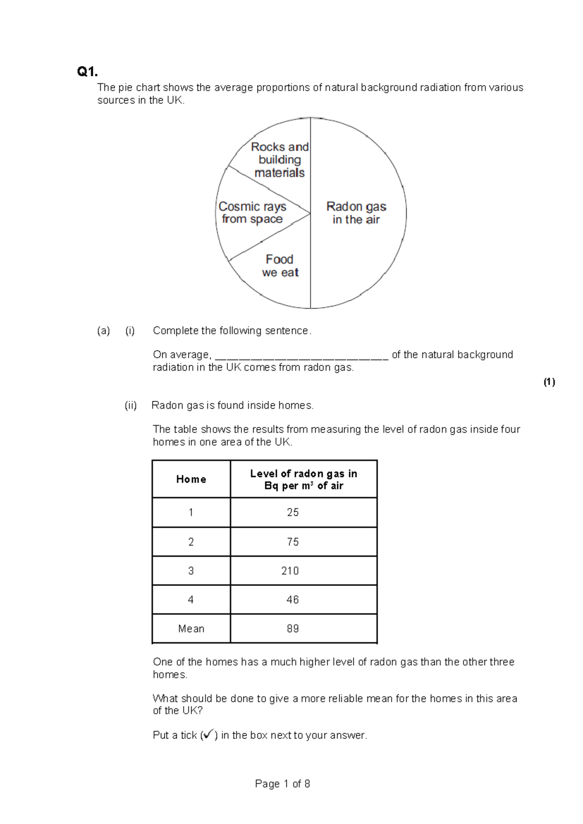 Atomic structure Triple PPQ - Q1. The pie chart shows the average ...