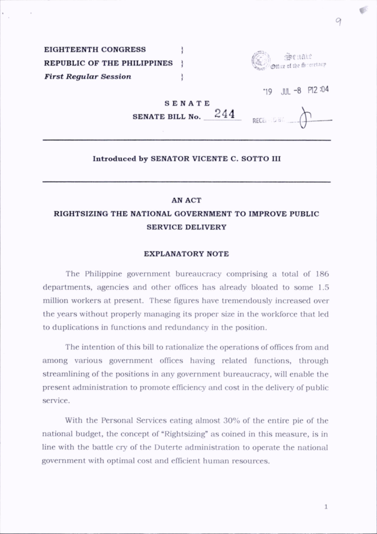 SEC Document and File - EIGHTEENTH CONGRESS REPUBLIC OF TH E ...