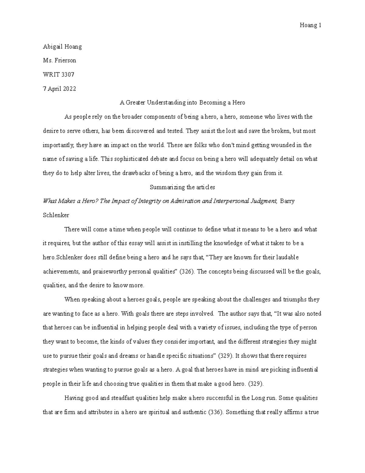Module 4 essay - Chapter highlights - Abigail Hoang Ms. Frierson WRIT ...