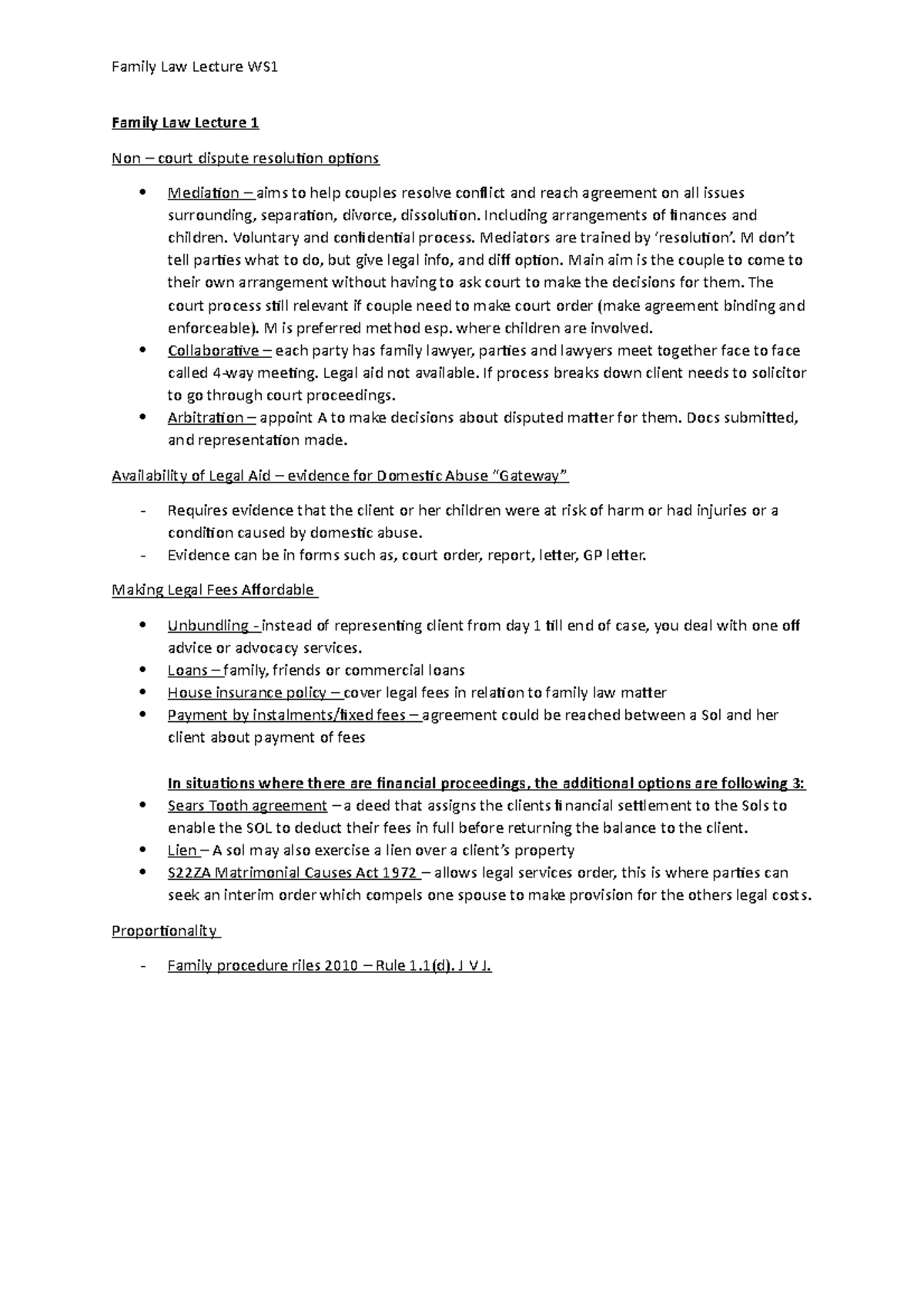 Family Law Lecture 1 - Including arrangements of finances and children ...