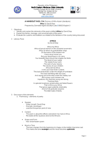 Creative Writing Lesson 1 6 - SELF LEARNING MODULE NAME OF STUDENT ...