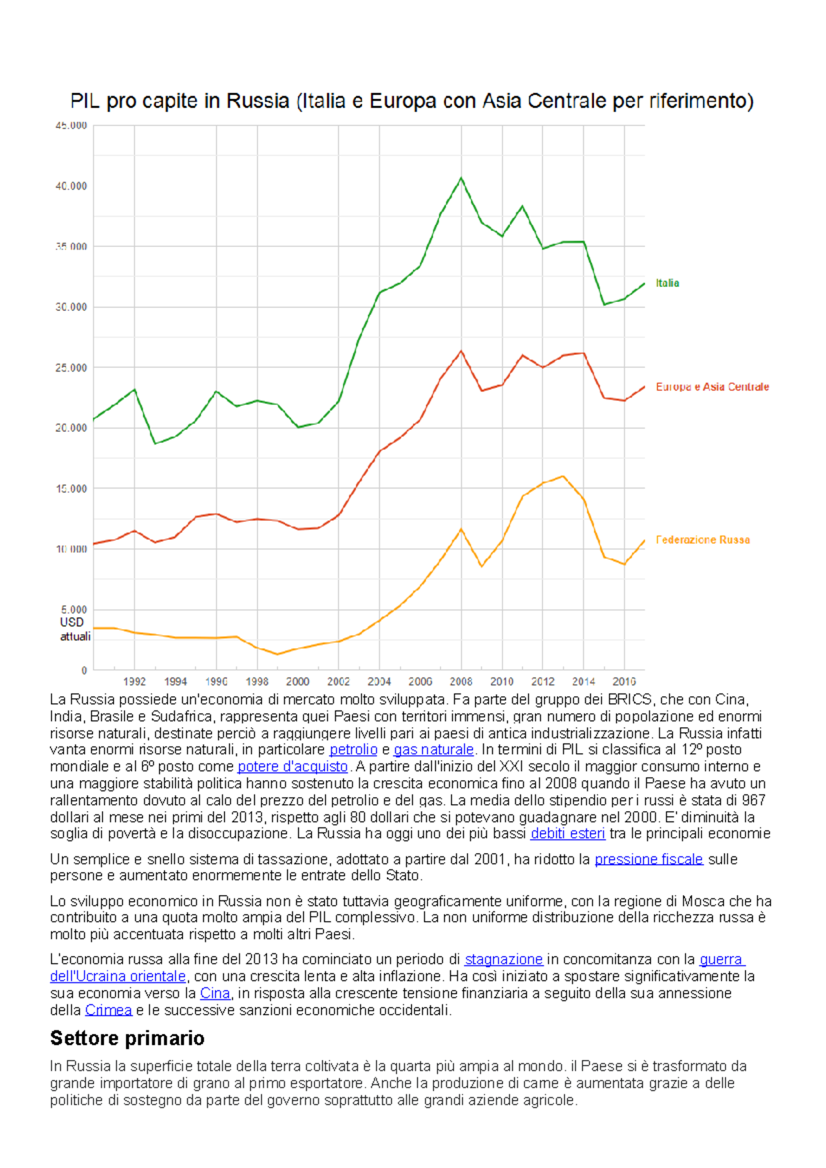 Economia russia - La Russia possiede un'economia di mercato molto ...