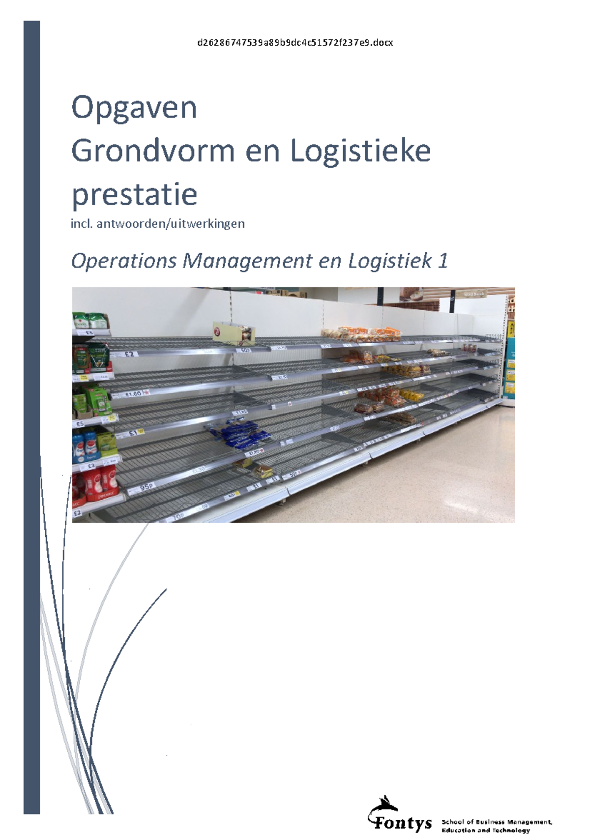 Opgaven Grondvorm en Logistieke performance OML1 antw uitw 2022 2023 ...