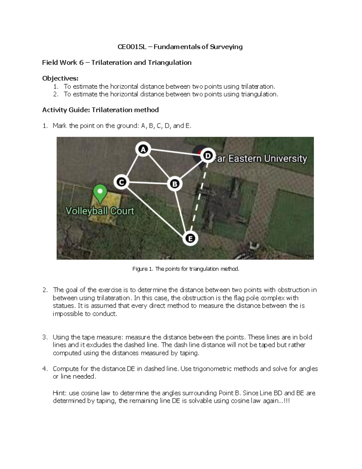 Group 2 Activity 07 Trilateration and Triangulation - CE0015L ...