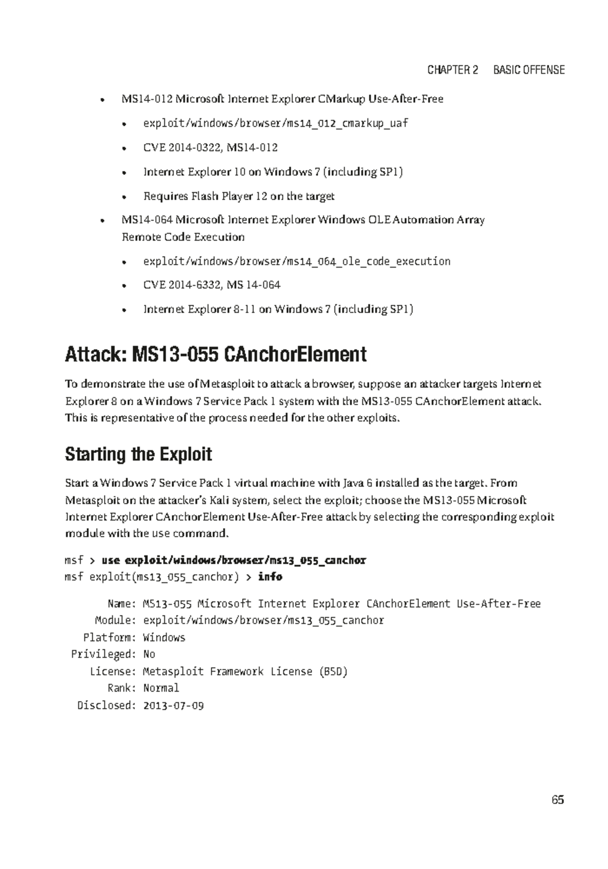 Cyber Operations-14 - MS14-012 Microsoft Internet Explorer CMarkup Use-After-Free - Studocu