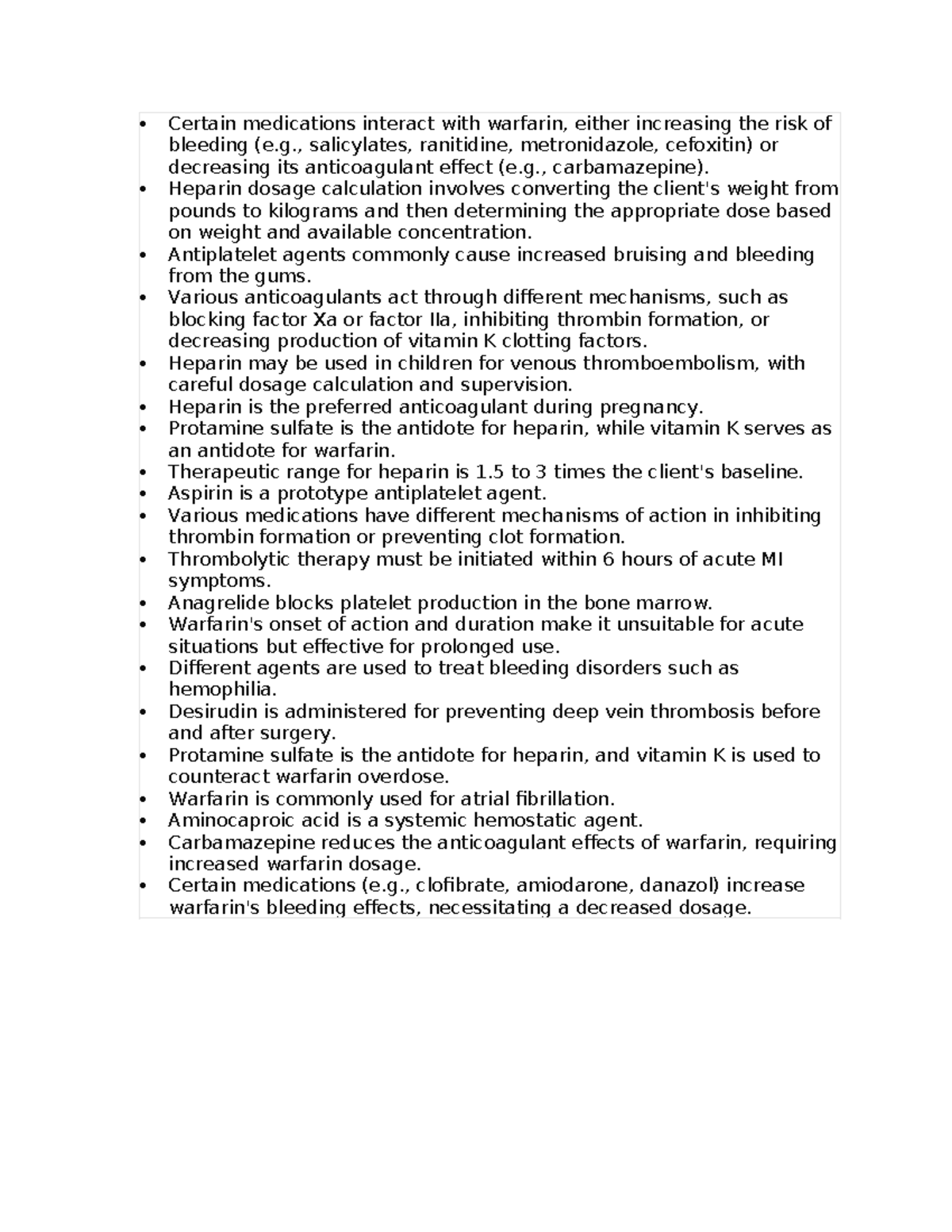 Ch 48 Durgs affecting Blood Coagulation - Certain medications interact ...