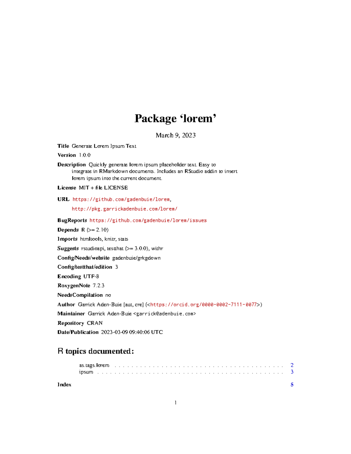 Lorem - this is the greatest practice materials - Package ‘lorem’ March ...