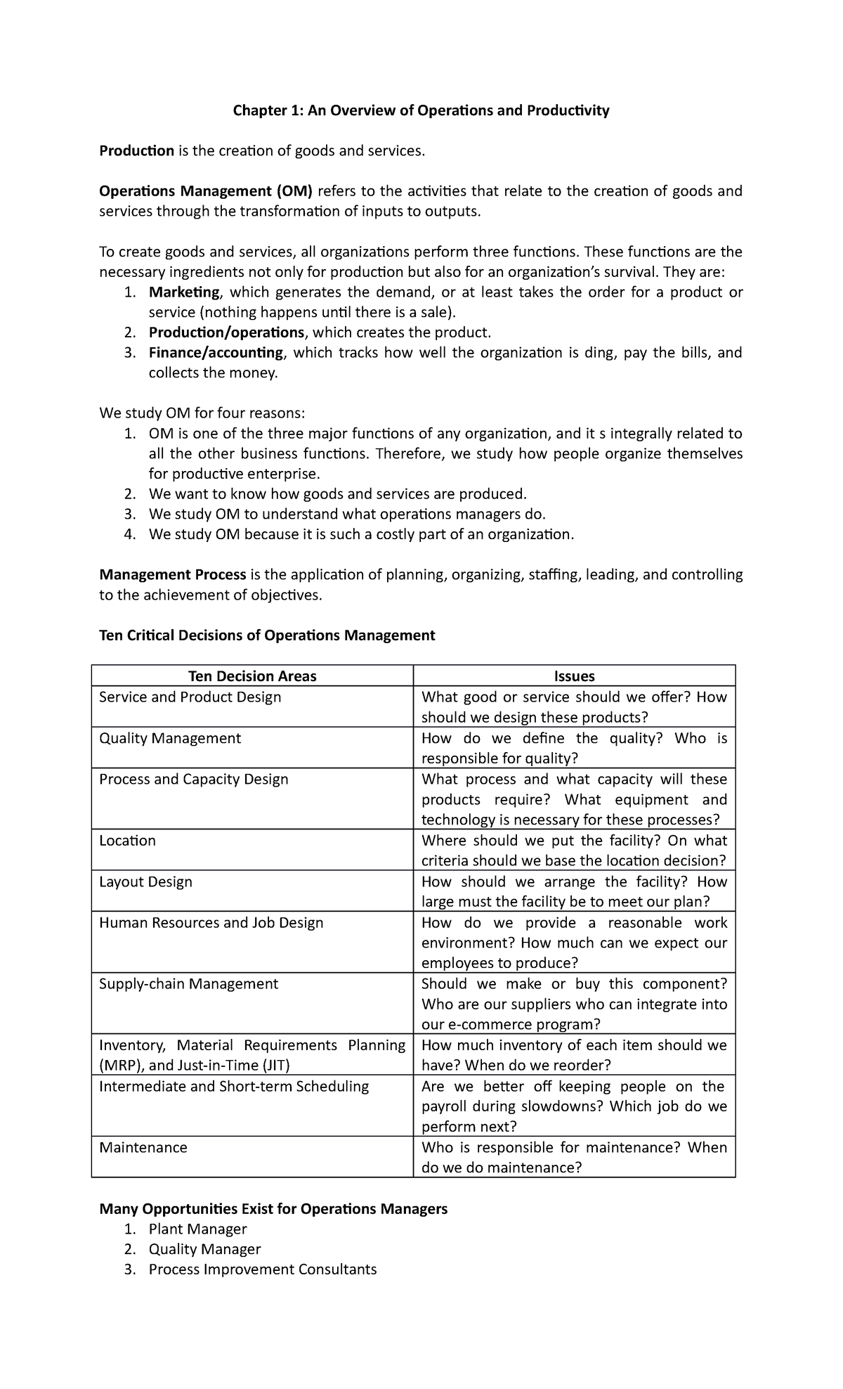 POM-Chapter-1 - asdf - Chapter 1: An Overview of Operations and ...