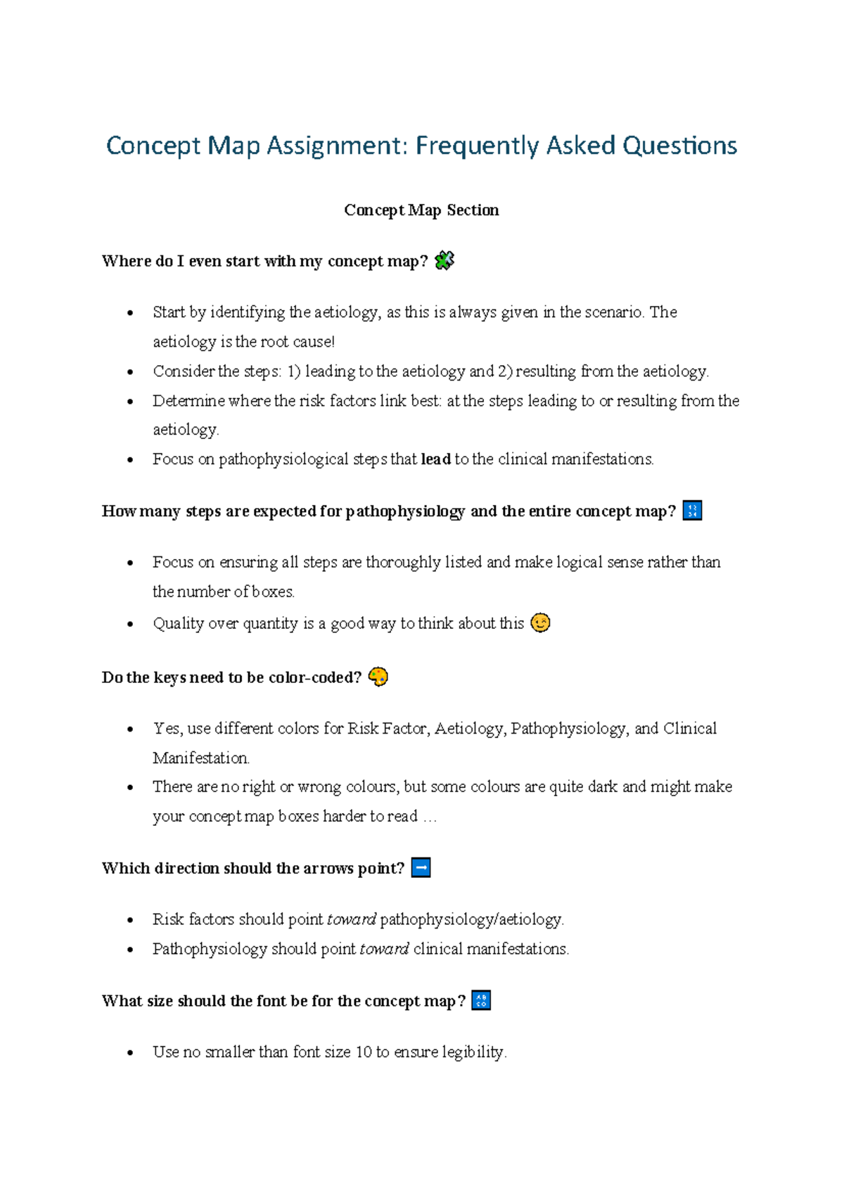 Concept Map Assignment FAQs - Concept Map Assignment: Frequently Asked ...