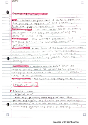 Criminal Justice Notes - CJFS 1500 - Studocu