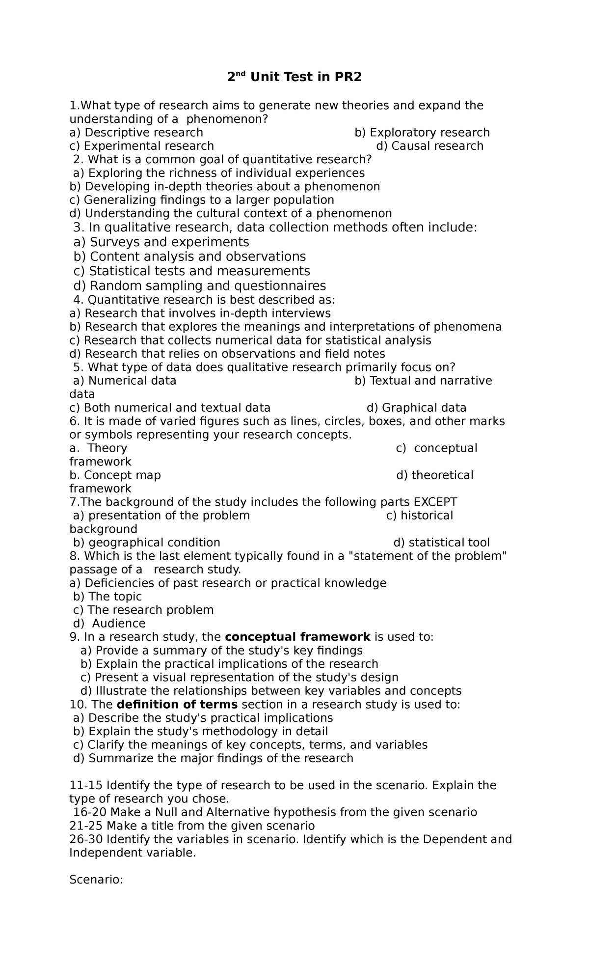 2nd Unit Test in PR2 - Unit test in PR2 - 2 nd Unit Test in PR 1 type ...
