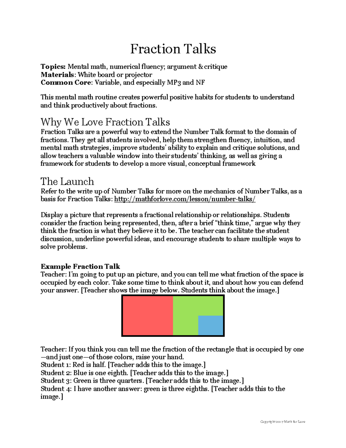 Fraction-Talks-2020 - Simple fractions as to more than and greater than ...