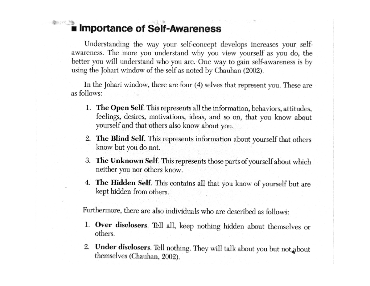 NSTP - Self awareness & Filipino values - Information technology - Studocu