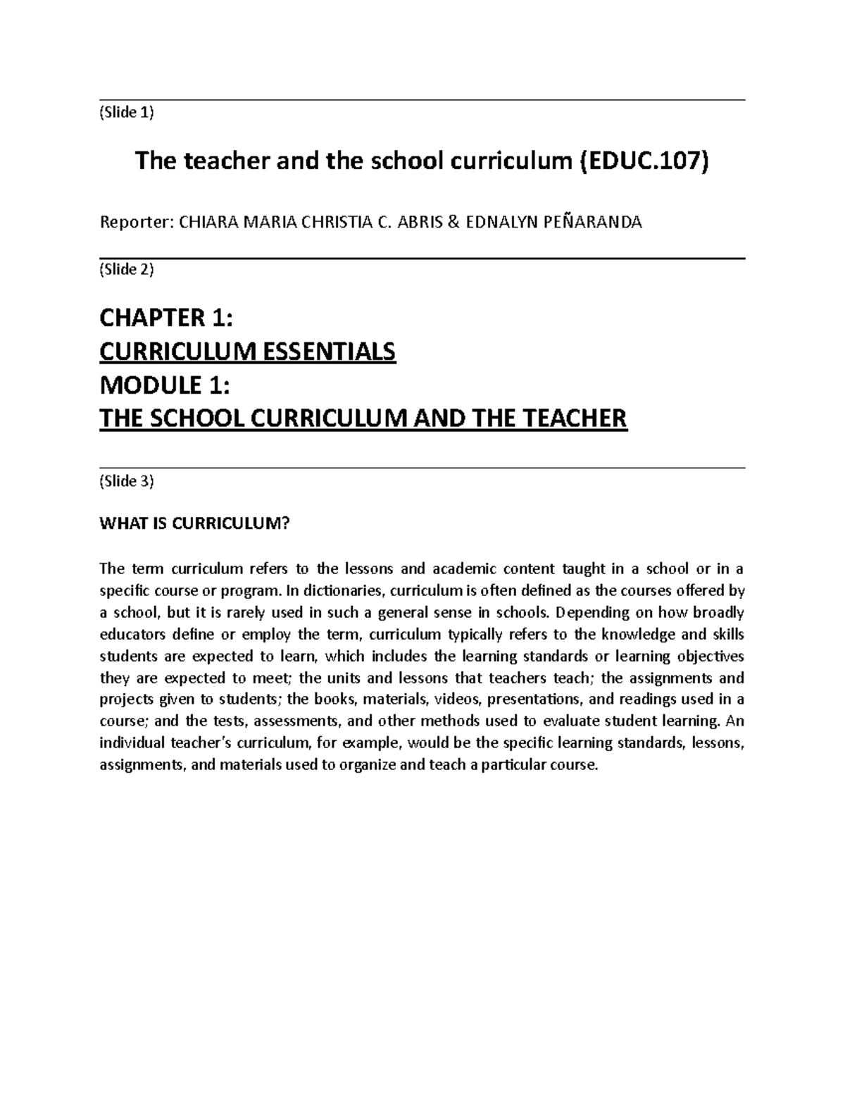 527249795-Curriculum-Essentials - (Slide 1) The teacher and the school ...