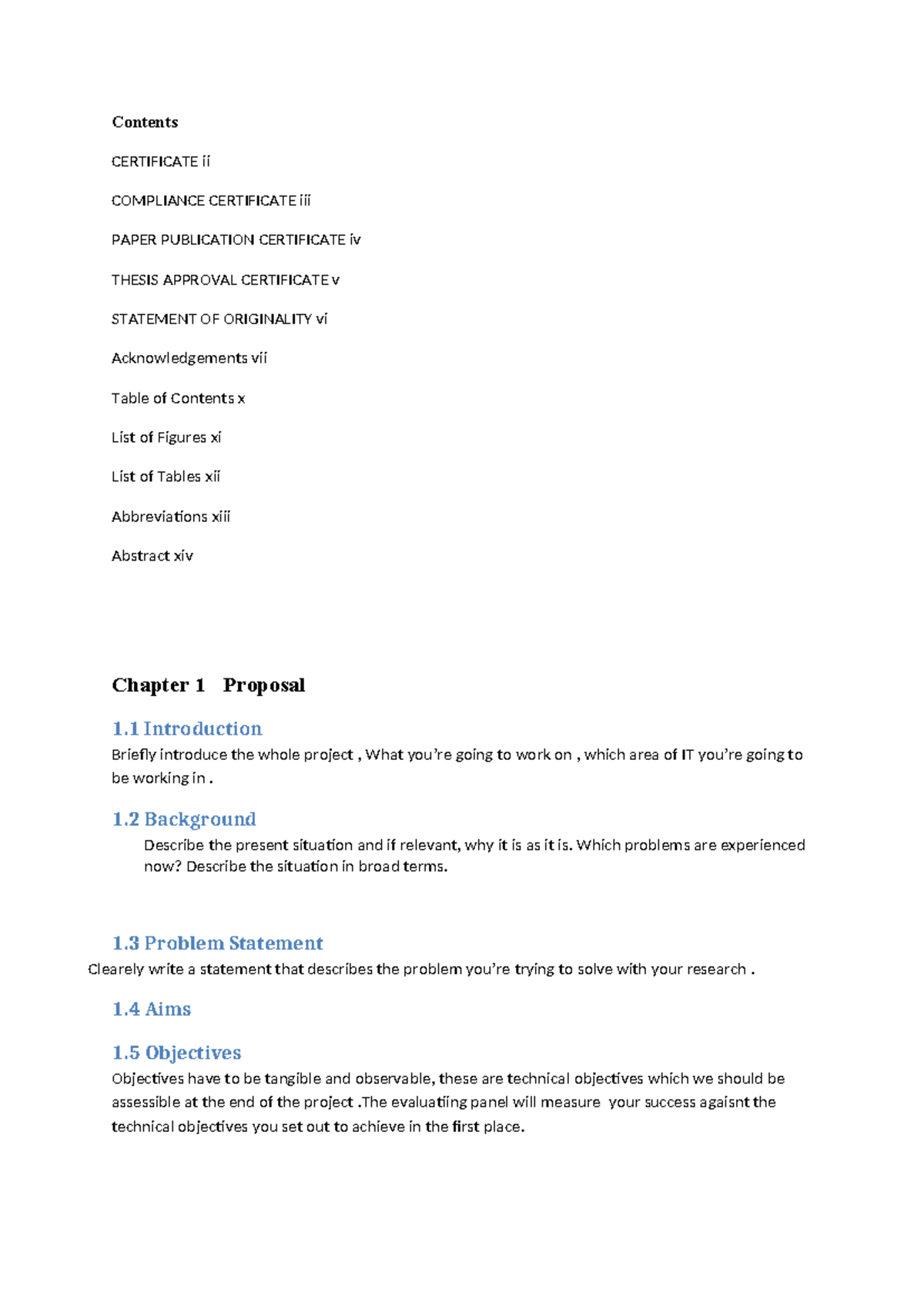 Project Document Format copy - Contents CERTIFICATE ii COMPLIANCE CERTIFICATE iii PAPER ...