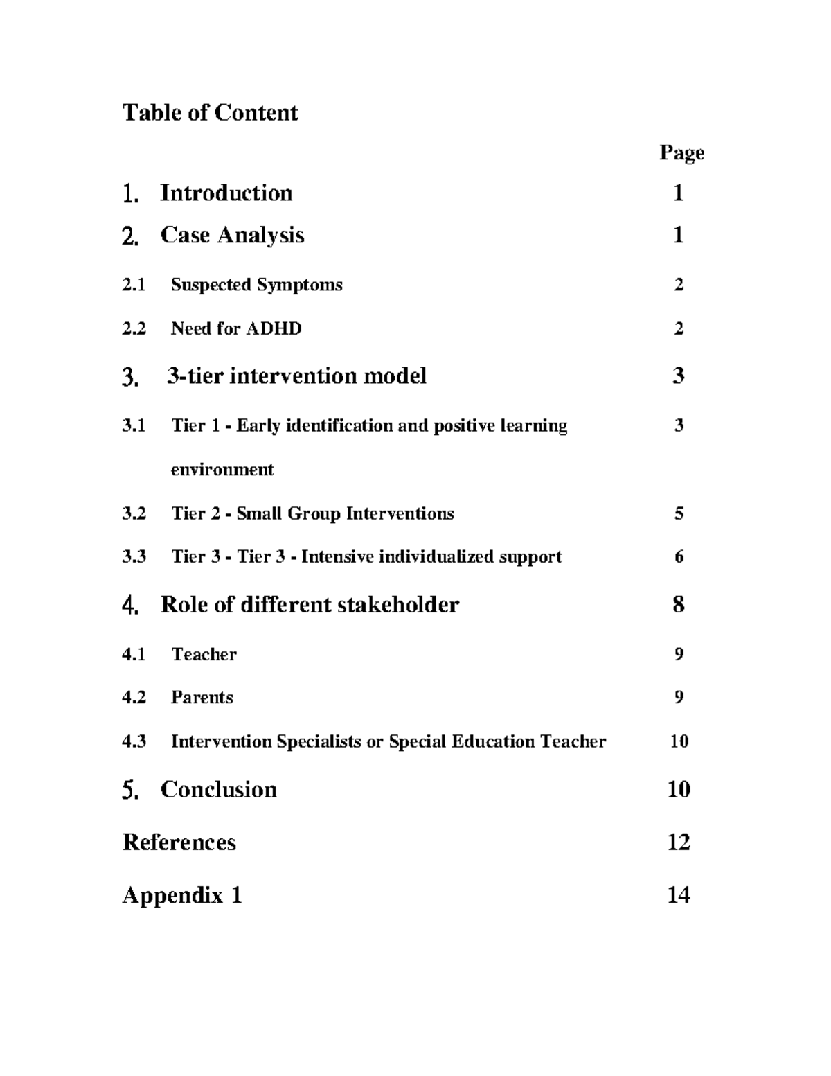3 tier Intervention Model And Intervention Strategies For ADHD Students