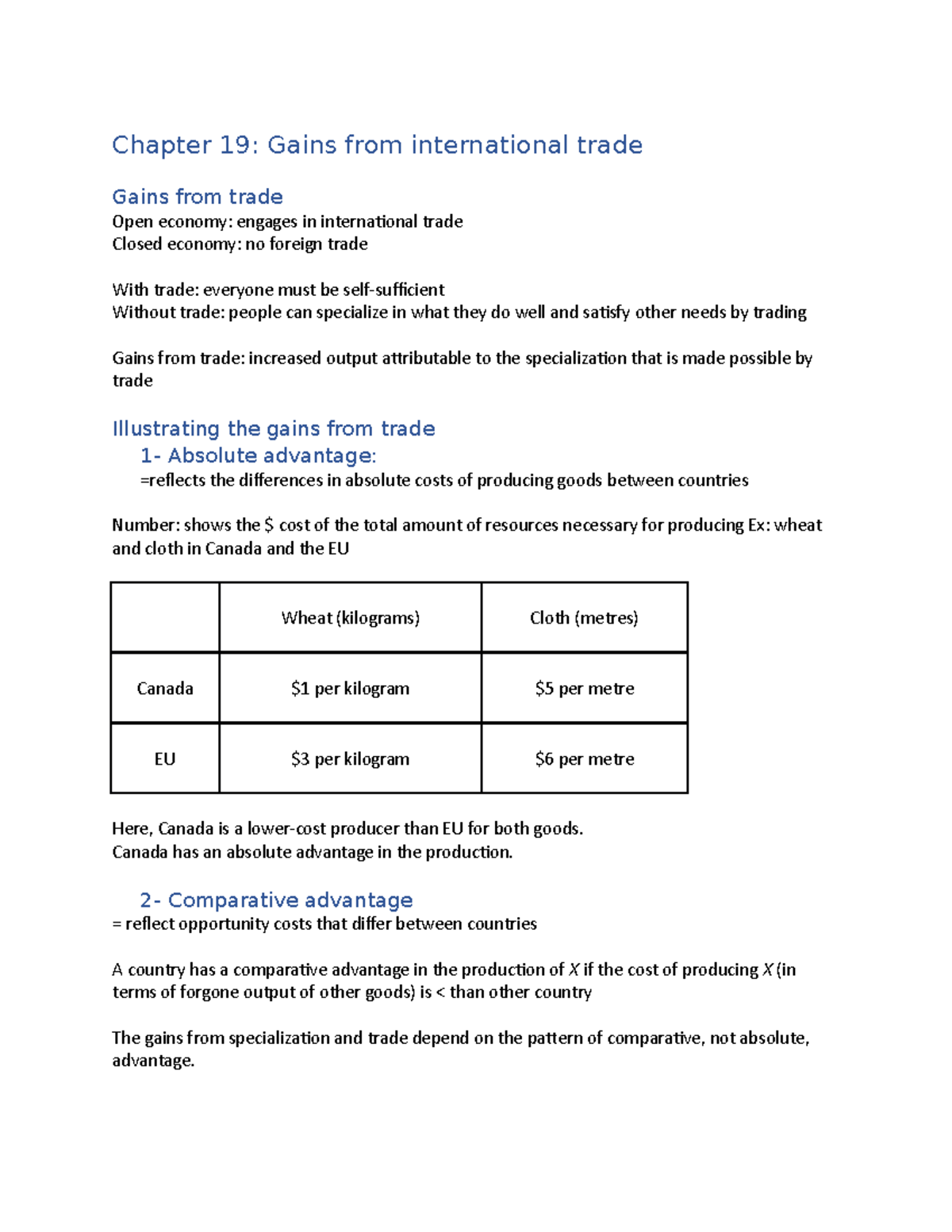 Chapter 19 - notes on ch.19 - ECON 201 - Concordia - Studocu