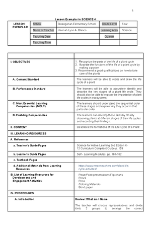 Ready Local DEMO Lesson PLAN - Republic of the Philippines UNIVERSITY ...