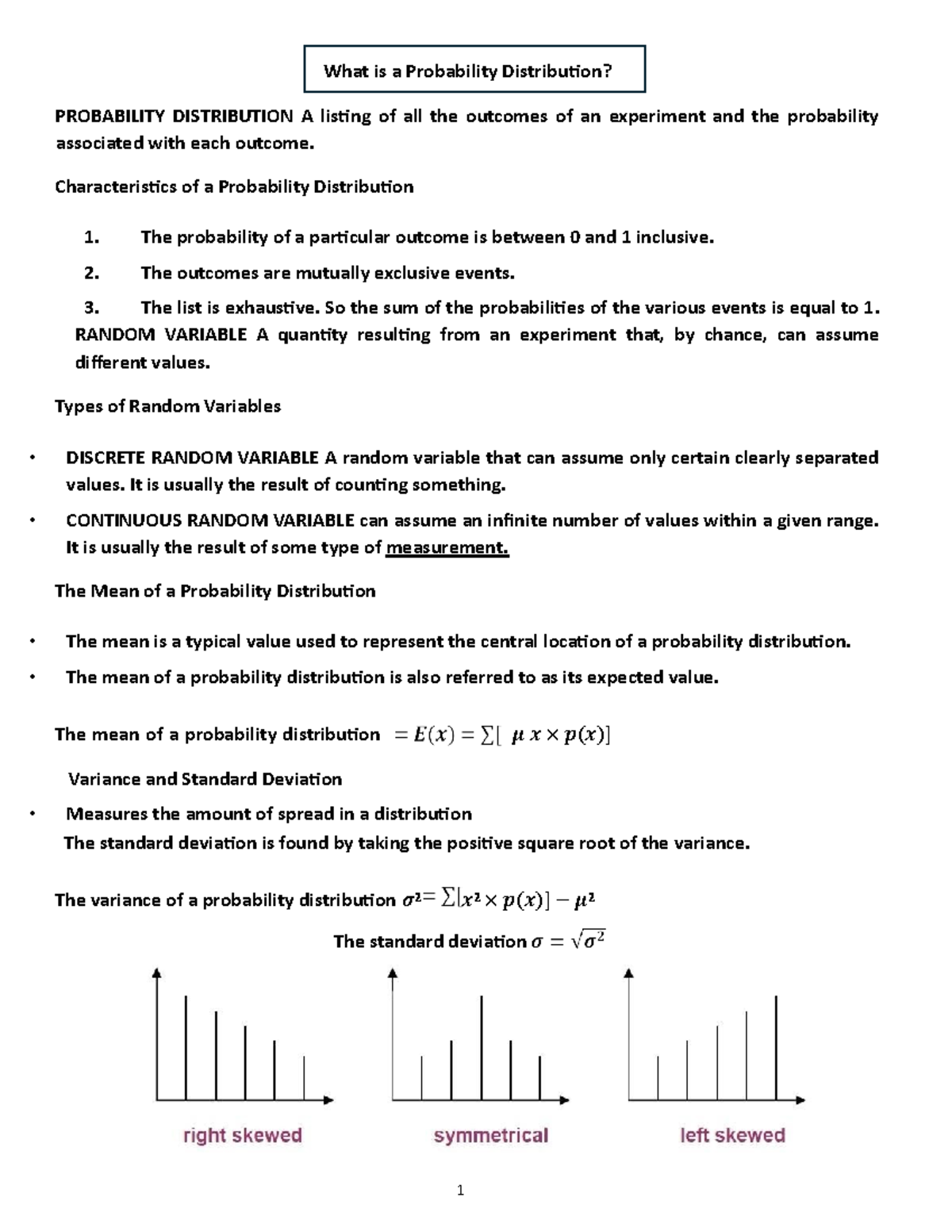 Part 2 probability distribution - ####### What is a Probability Distribution ...