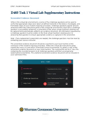 Wgu d483 security operations screenshots - D483 - WGU - D483 - Security Operations Correct - Studocu