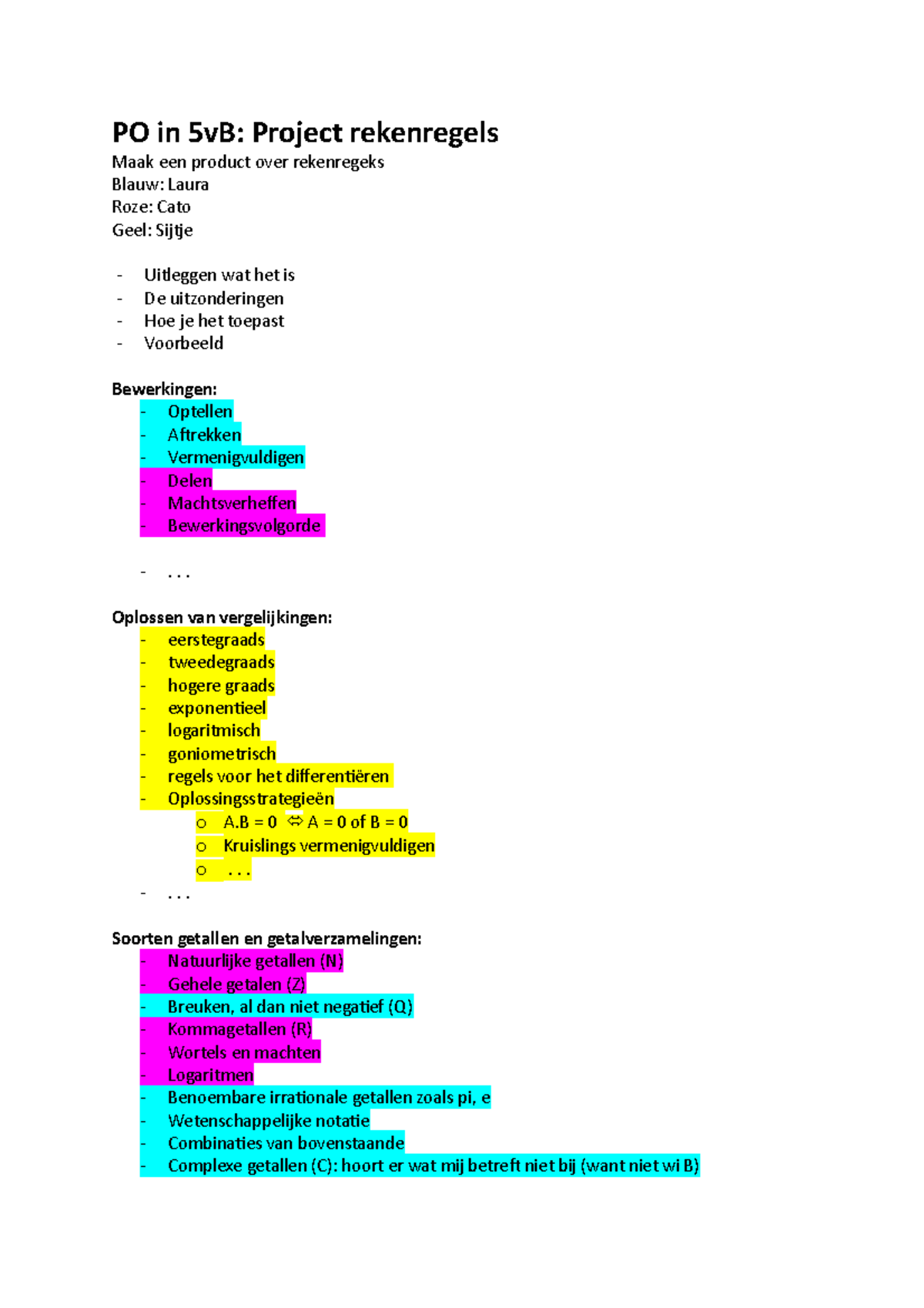 PO in 5v B - Samenvatting Wat is wiskunde - PO in 5vB: Project ...