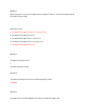 Pdfcoffee - io9uy678o - Calculus 1 Prelim to Midterm! Quiz 1 Sketch the lines x=1, x=2, and x=3 ...