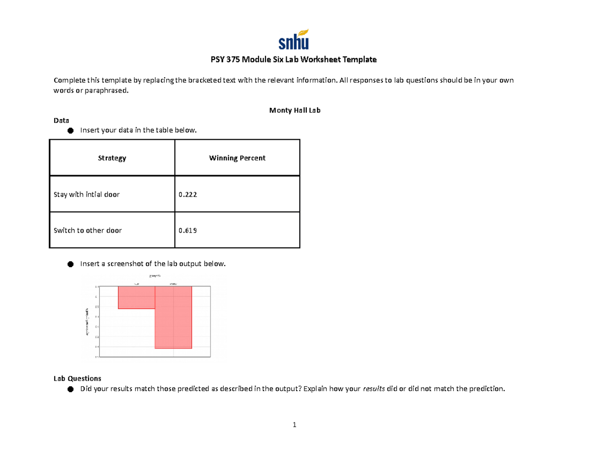 PSY 375 Module Six Lab Worksheet Template DONE - PSY 375 Module Six Lab Worksheet Template ...