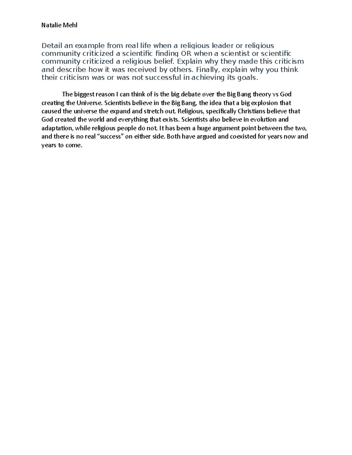 Mod 12 - daily questions - Natalie Mehl Detail an example from real ...