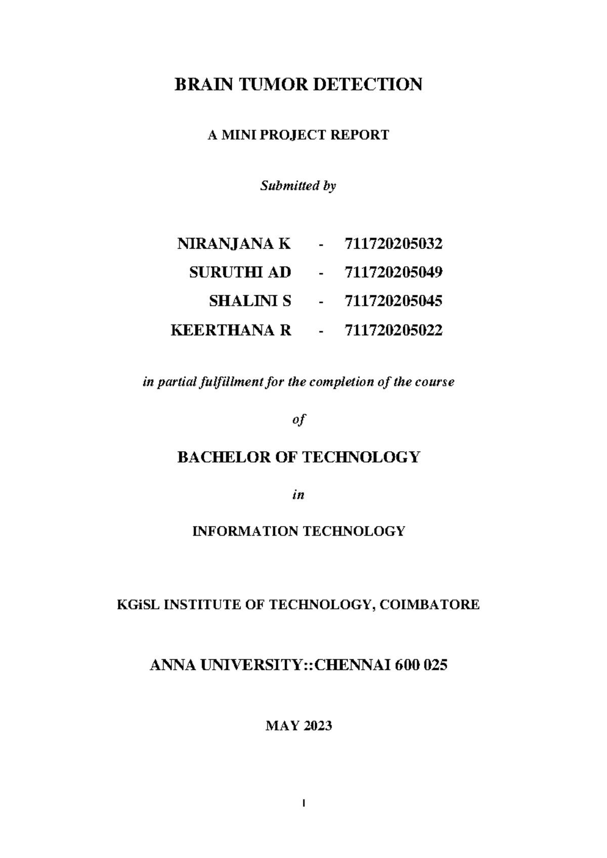 Brain Tumor Detection - nilll - BRAIN TUMOR DETECTION A MINI PROJECT ...
