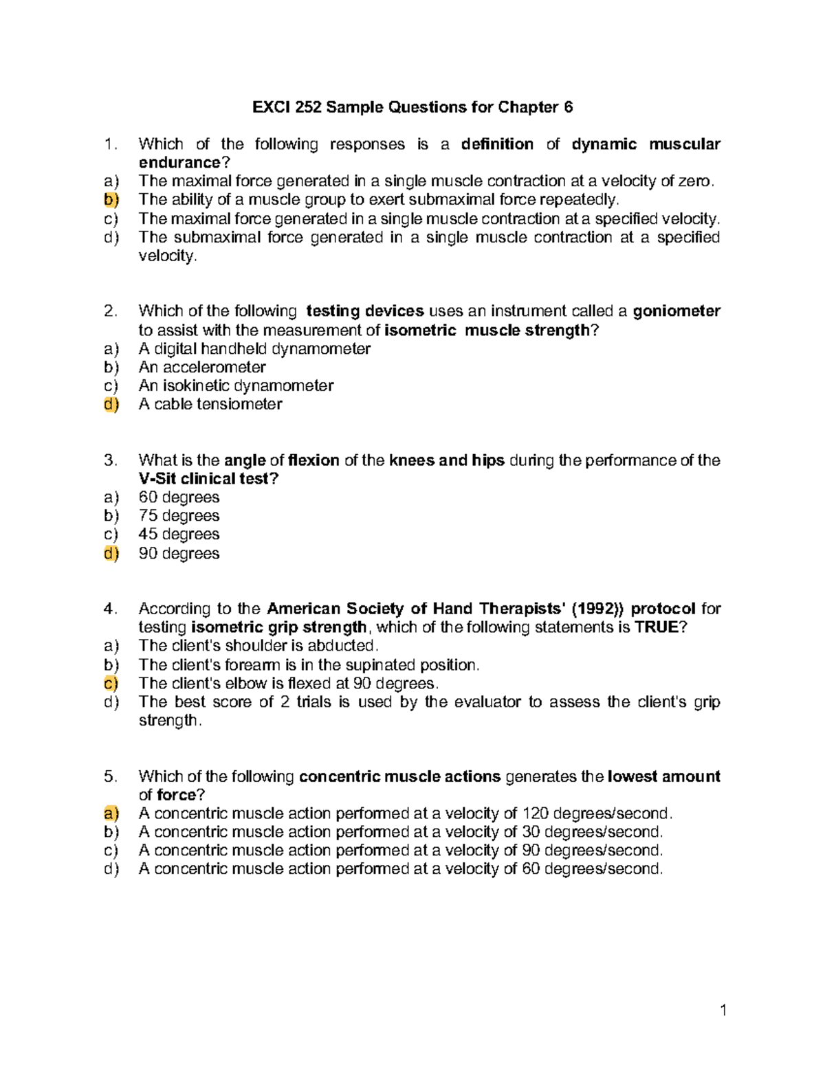 EXCI 252 Ch 6 Sample Questions W2023 - 1 EXCI 252 Sample Questions for ...
