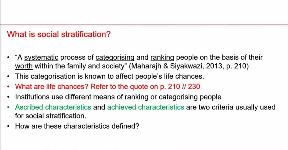 Chapter 9, social stratification and Gender - What is social ...