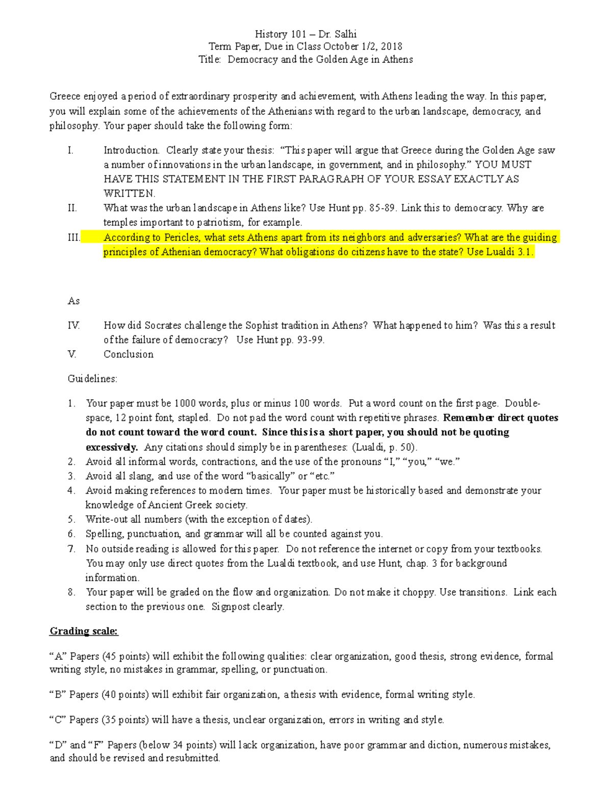101 term paper 1 - Lecture note for quiz - ENGH 101 - George Mason ...