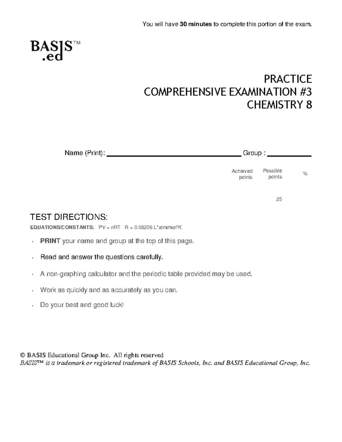 The 3rd practice comp 2022aabb - You will have 30 minutes to complete ...