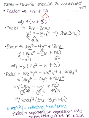 Unit 3 Notes [ D126 - MEE] - D126 - Unit 3 module one: 1-step algebraic ...