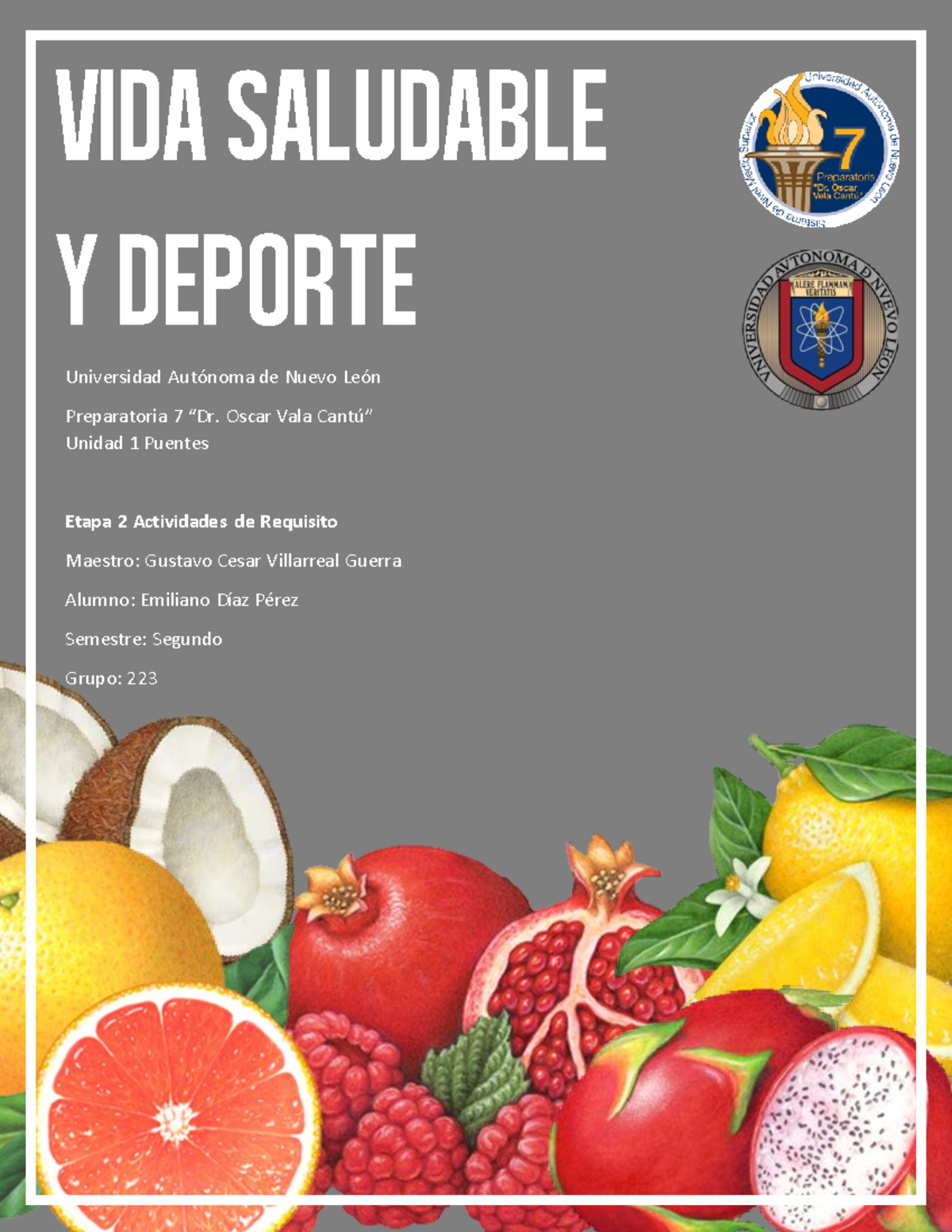 Vida Saludable y Deporte Actividades de Requisito Etapa 2 - Vida ...