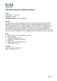 GSP160 - SUSS - Writing for Academic Purposes - StuDocu