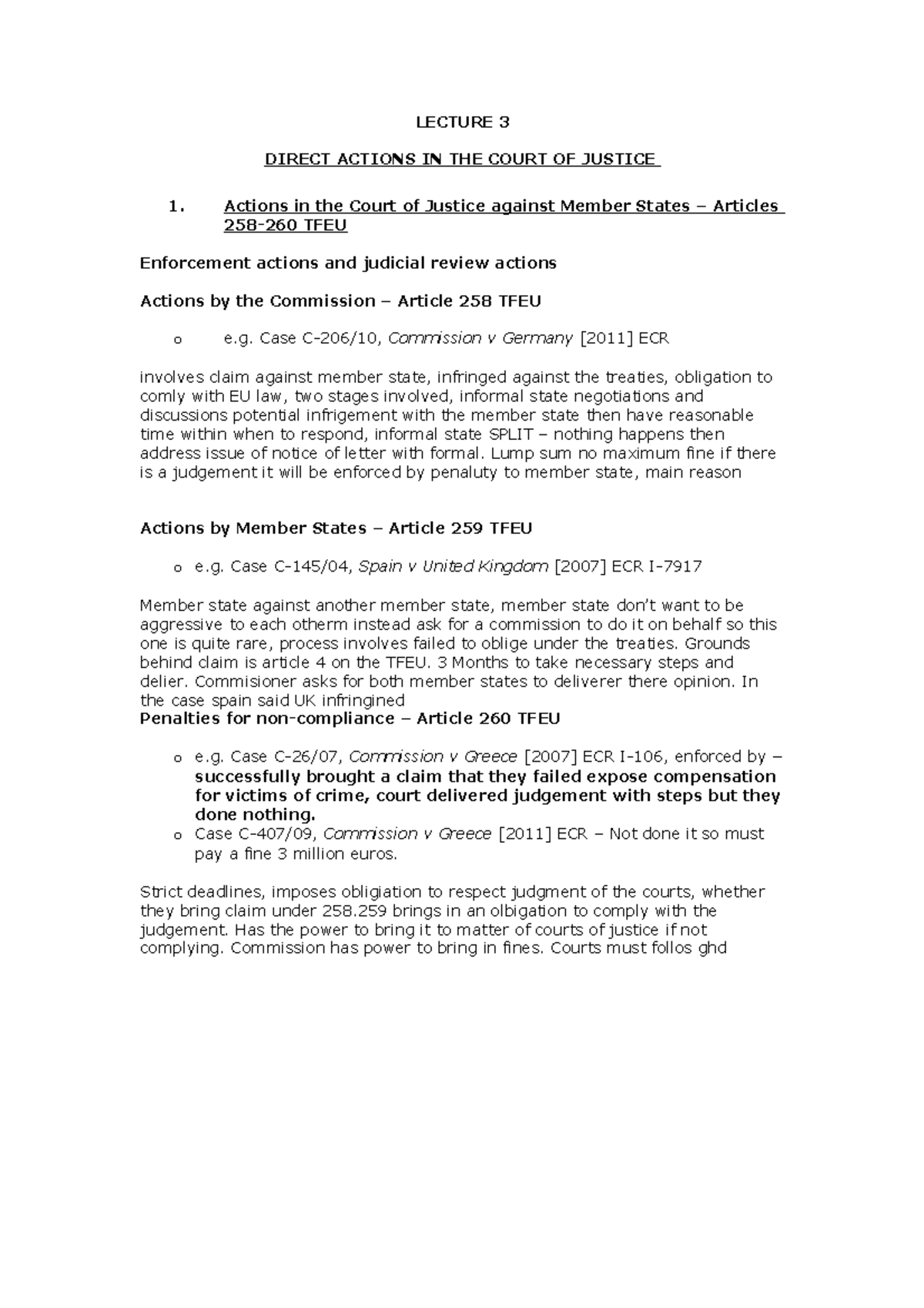 Lecture 3 Handout written notes onit - LECTURE 3 DIRECT ACTIONS IN THE ...
