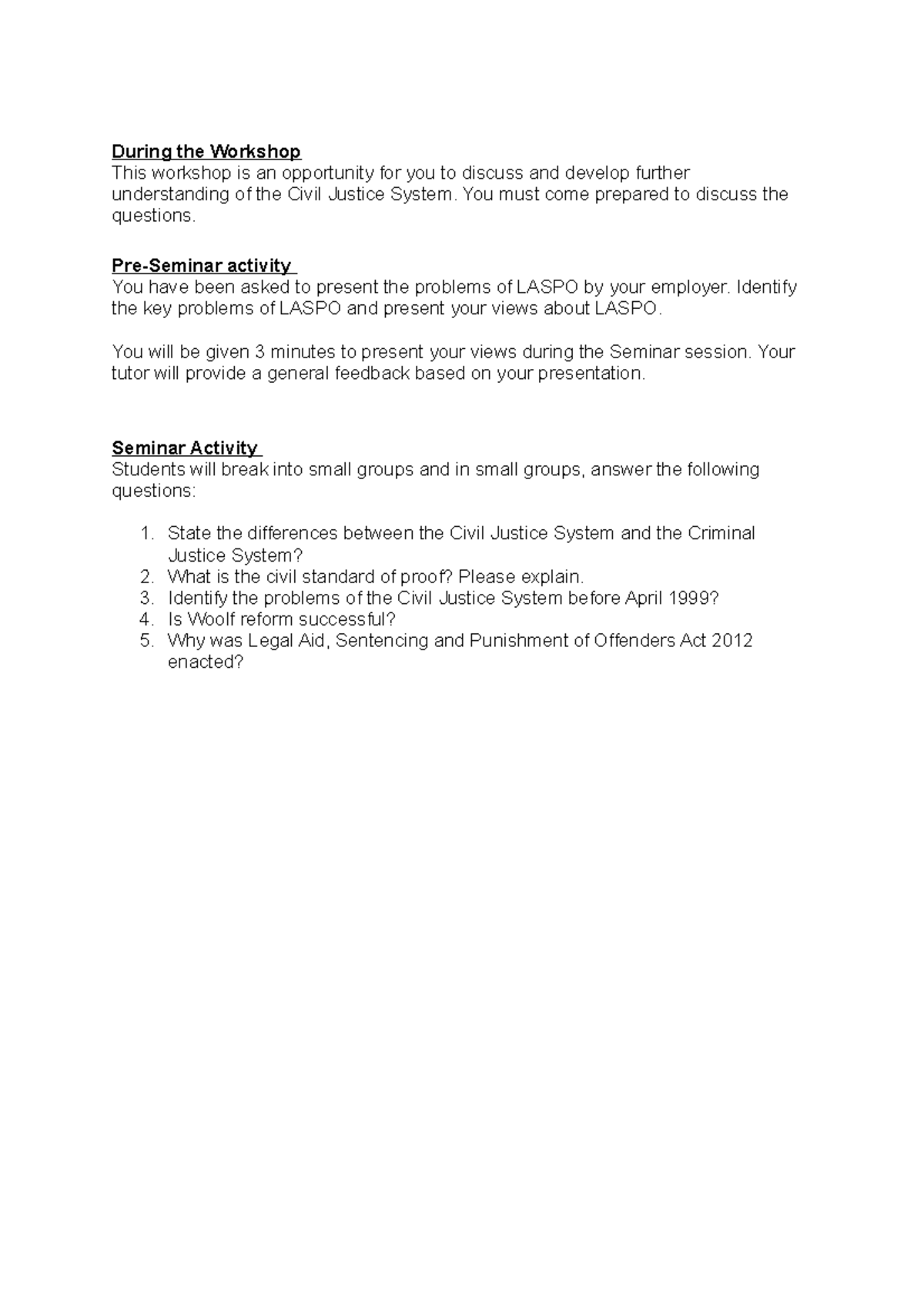 During the Workshop - notes - During the Workshop This workshop is an ...