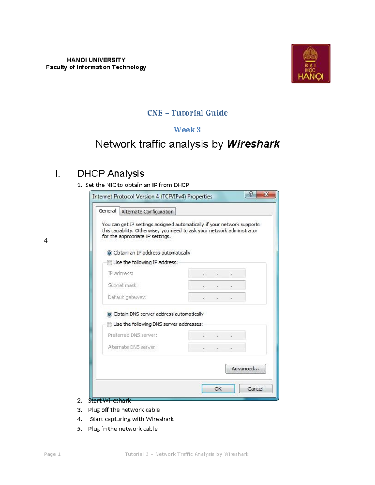 CNE tutorial 03 - Wireshark Tut - Lý Thuyết tài Chính Tiền tệ - HANOI UNIVERSITY Faculty of ...